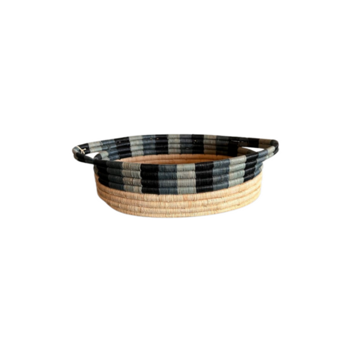 Ocean Striped Bread Basket with Handles – ASR DESIGN STUDIO SHOPPE